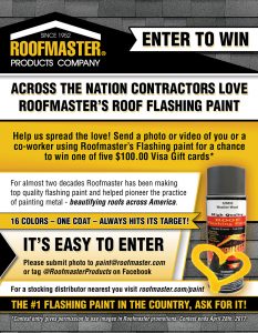 Love Roofmaster flashing paint? Enter to win a chance at $100 | Roofmaster